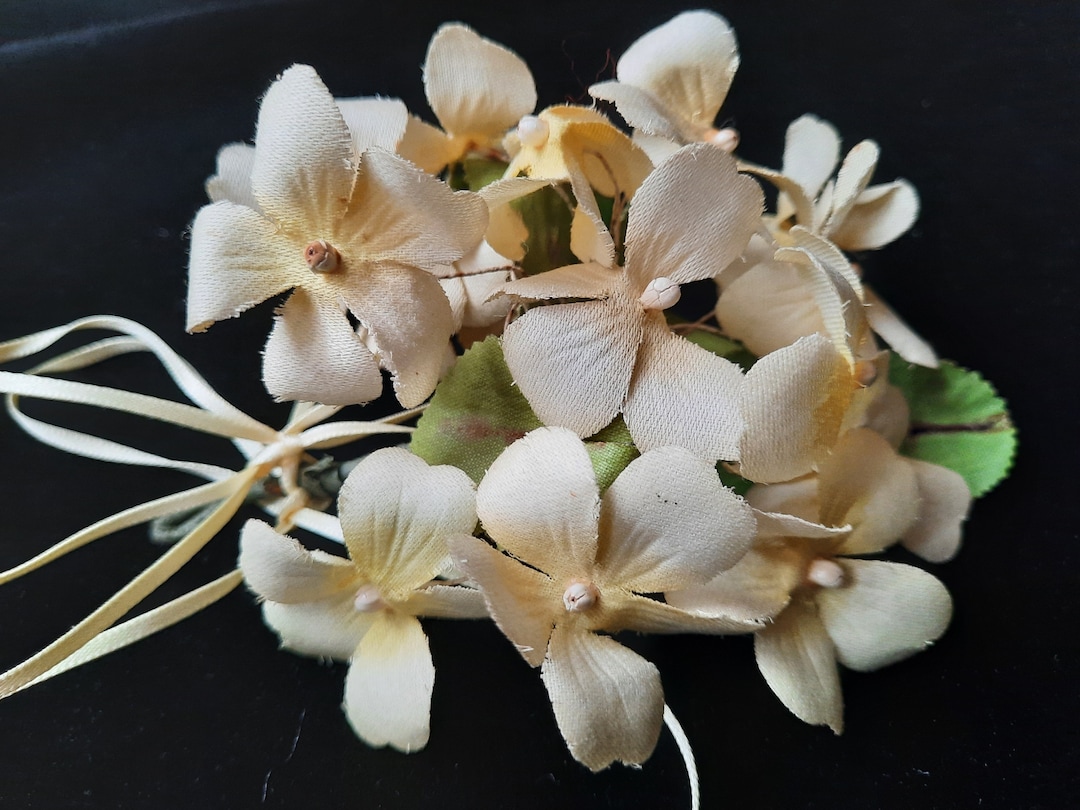 Hydrangea Millinery Flowers - Vintage Flower - Handmade Flower ...