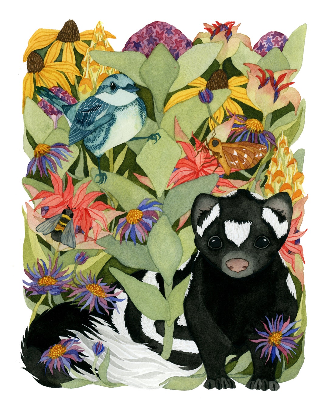 Midwest Wildlife Watercolor Art Print: Conservation Study - Etsy