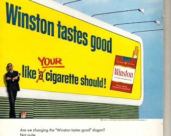 Winston cigarette ad | Etsy