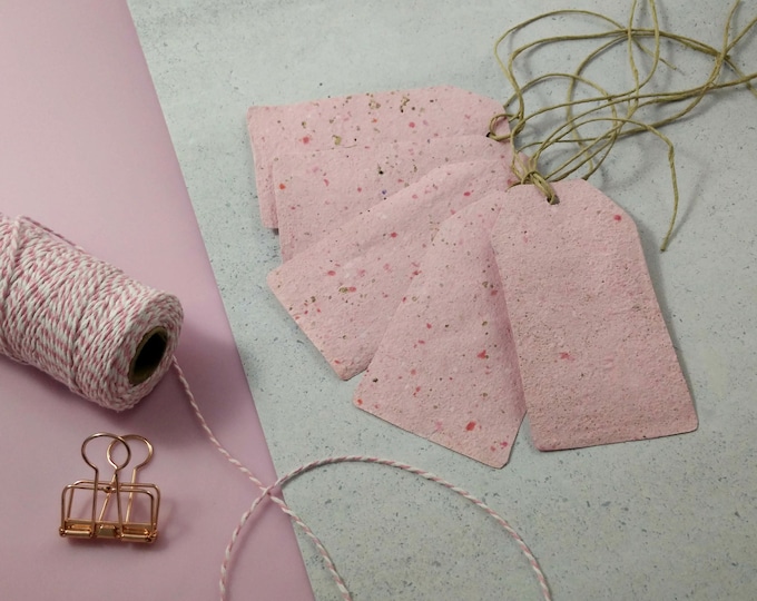 PLANTABLE PAPER Blank Gift Tags / Recycled Paper Wildflower Seeds ...