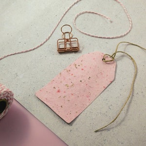 PLANTABLE PAPER Blank Gift Tags / Recycled Paper Wildflower Seeds ...