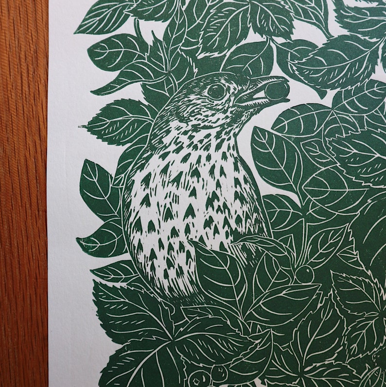Hedgerow Original Lino Cut Print - Etsy