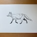 Fox Original Lino Cut Print - Etsy
