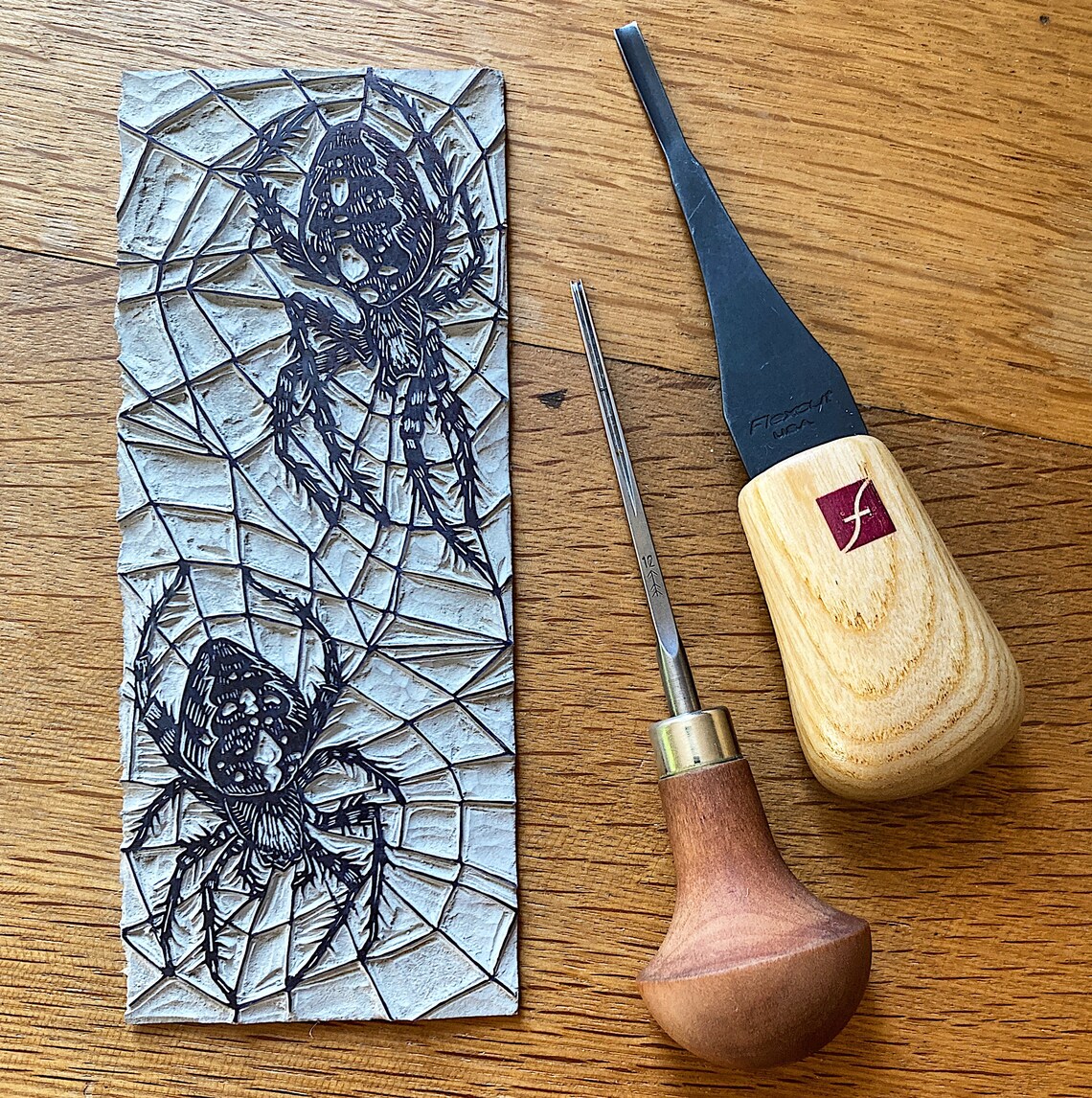 Spiders - Original Lino Cut Print - Etsy