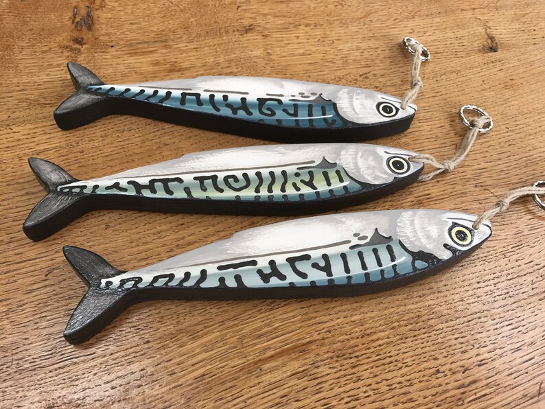 1 Chunky Mackerel Fish Key Ring/wall Decor | Etsy UK