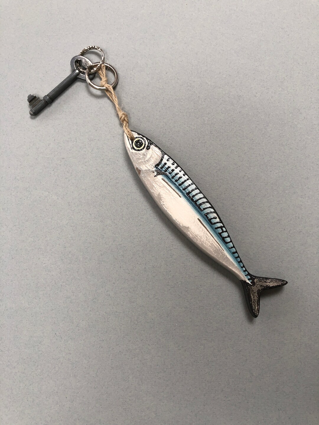 1 Mackerel Tiddler Key Ring / Wall Decor - Etsy