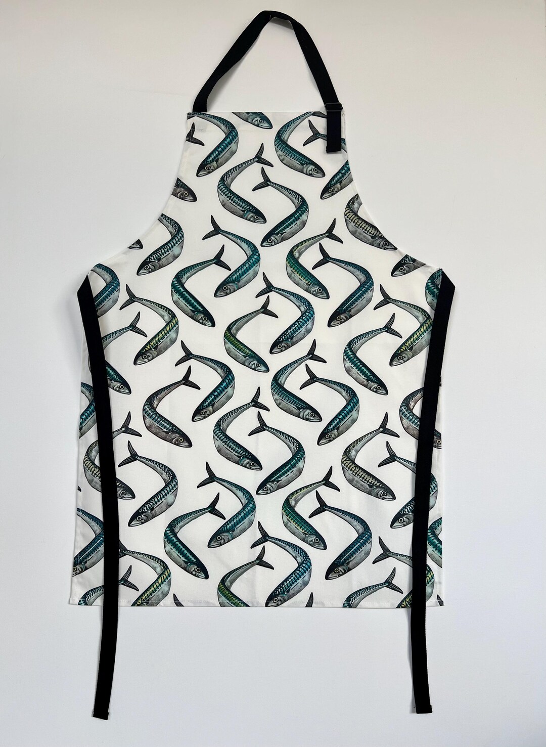Mackerel Fish Shoal Apron, Coastal Kitchen Gift - Etsy