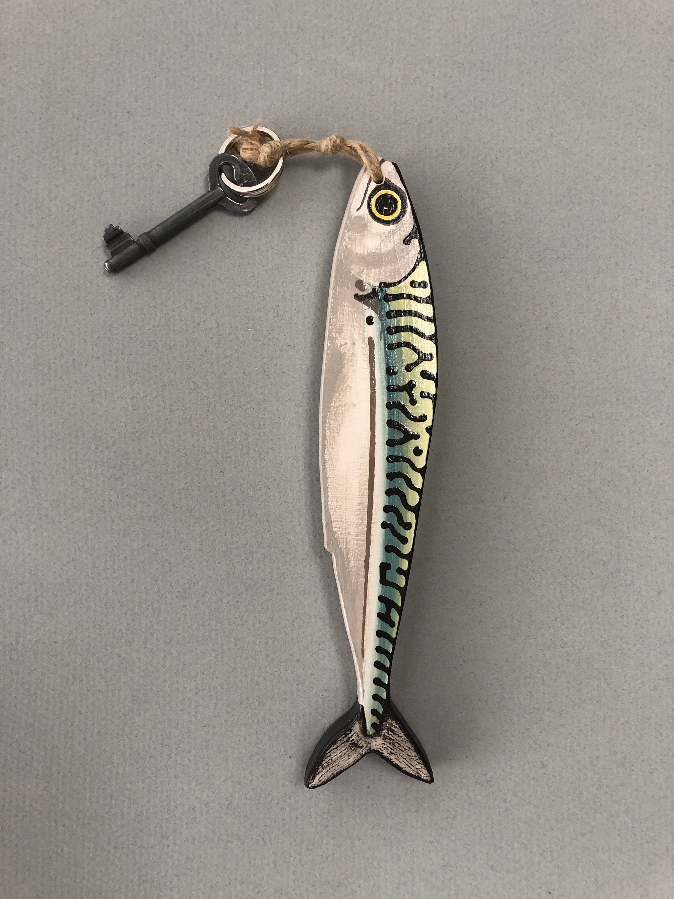 1 Chunky Mackerel Fish Key Ring/wall Decor - Etsy UK