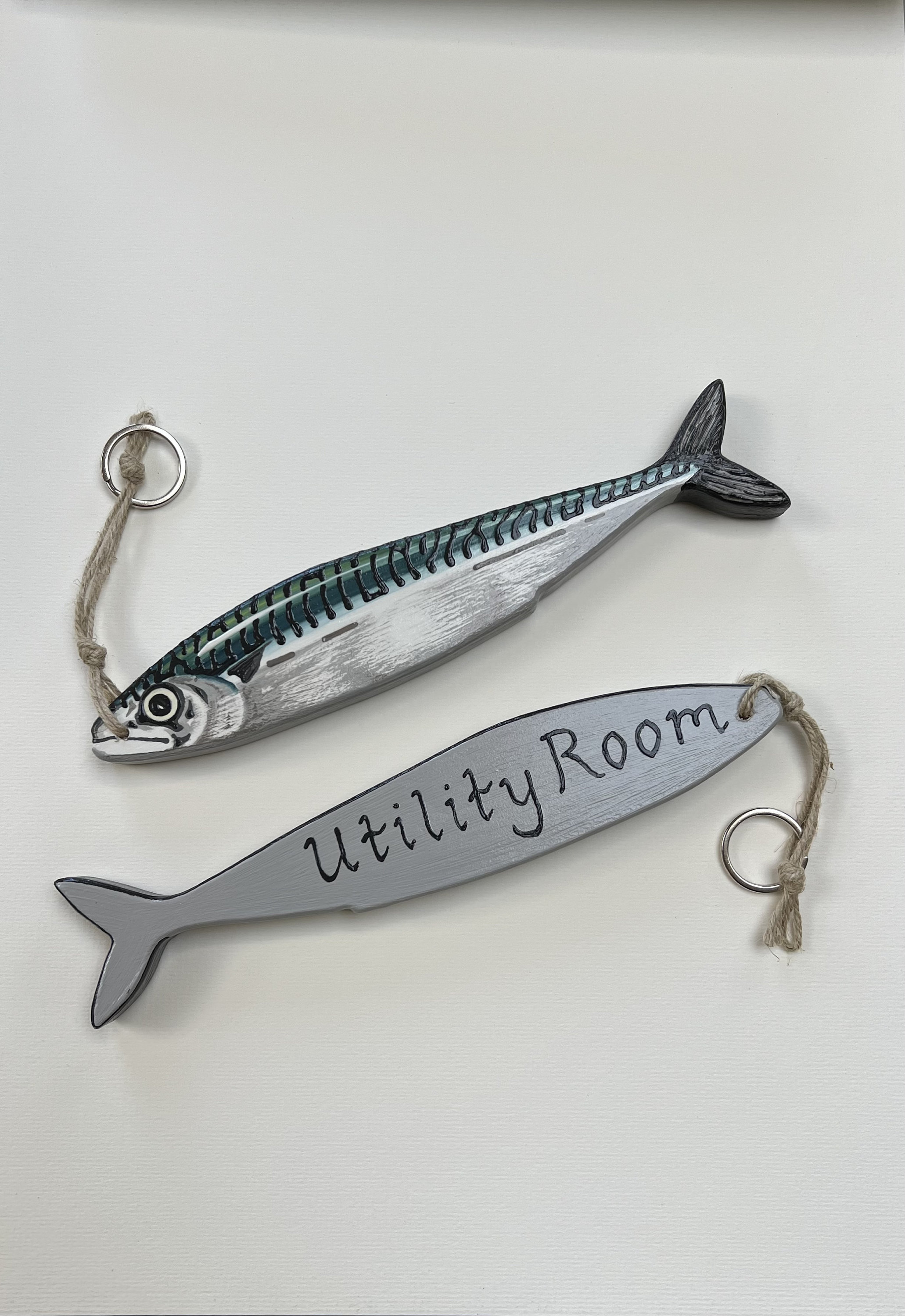 1 Chunky Mackerel Fish Key Ring/wall Decor - Etsy UK