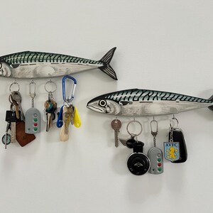 The Functional Fish! Key Holder, Fish Hooks, Kitchen Hooks, Fish Decor ...