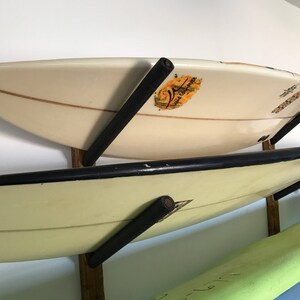 Surfboard Wall Hanger Holds 4 Surfboards Wood Rack - Etsy