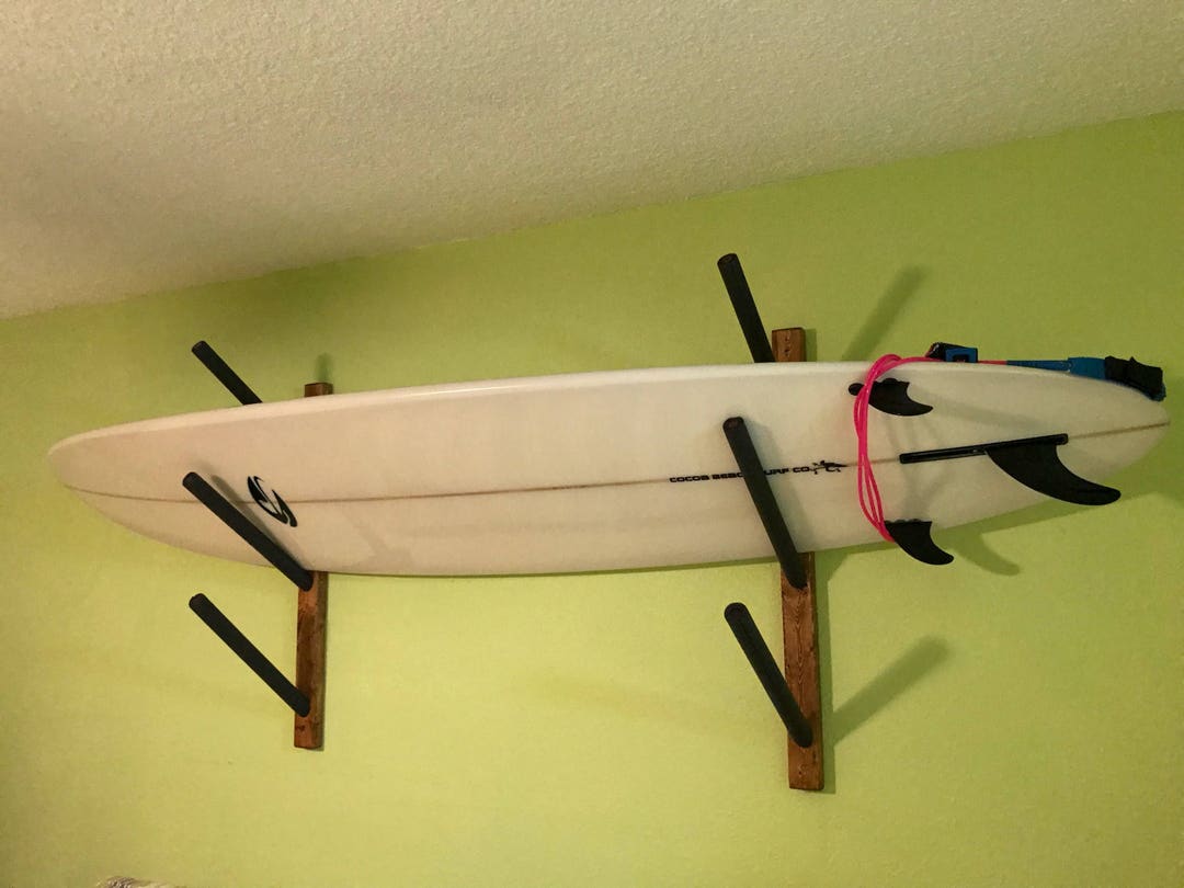 Surfboard Wall Rack Holds 3 Surfboards Wood - Etsy