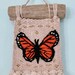 Monarch Butterfly Weaving // Butterfly Tapestry // Embroidered Weaving ...