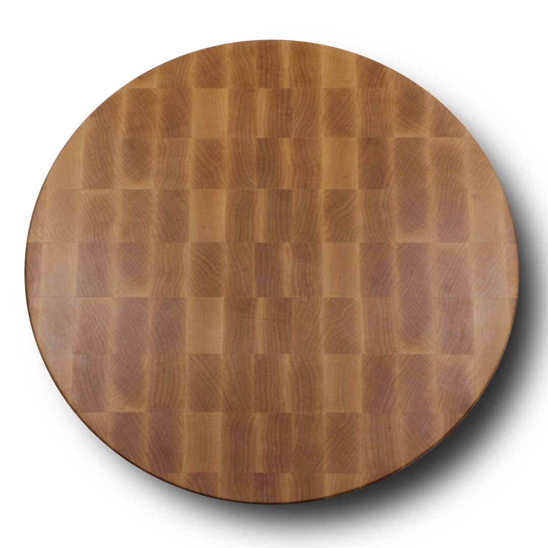 Round End Grain Cutting Board - Etsy