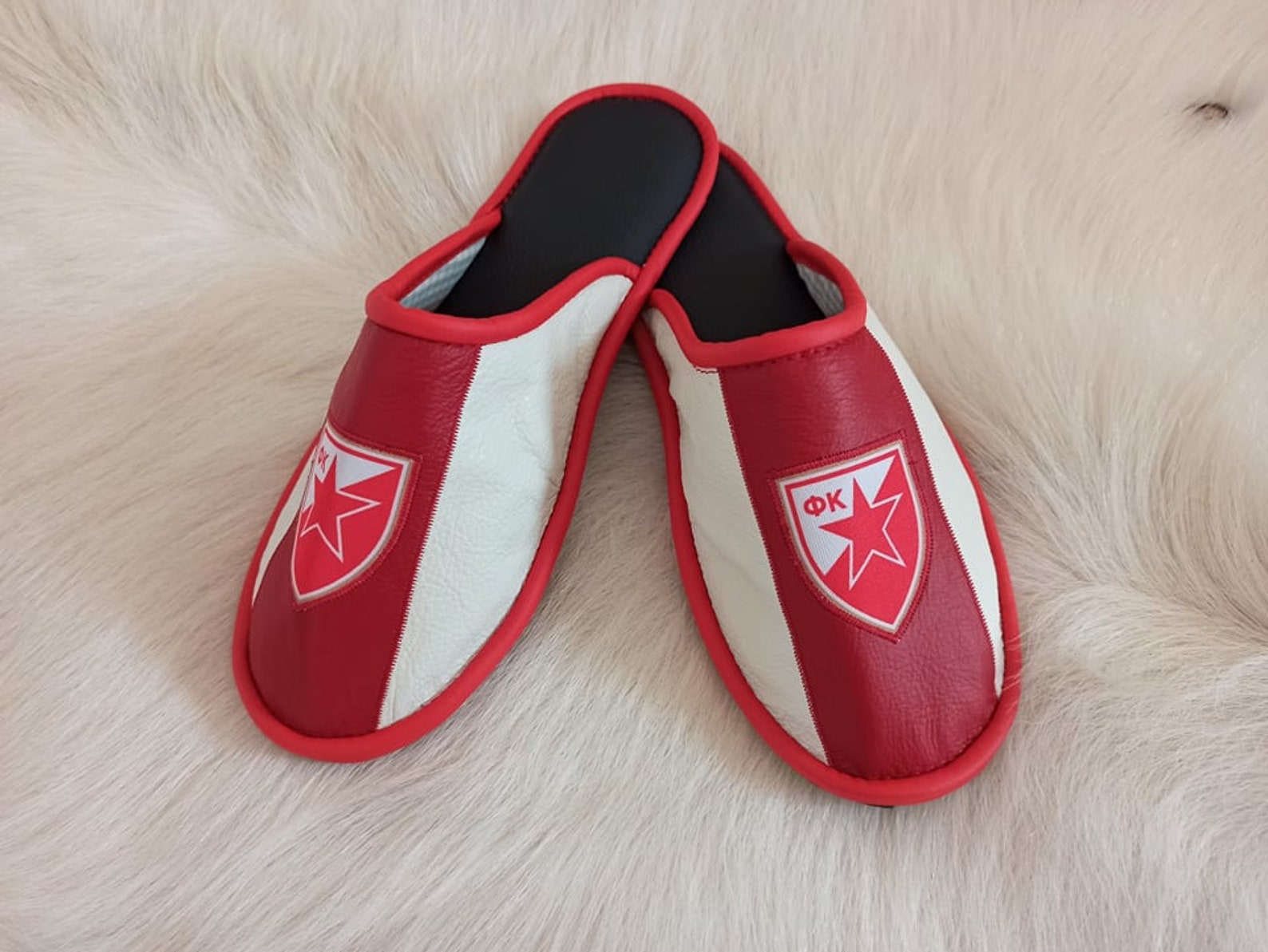 Serbian Leather Slippers Serbian Flag Serbia Srbija Gift for | Etsy