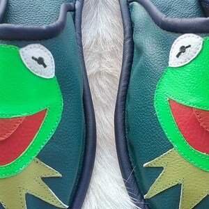 Kermit the Frog Leather Slippers - Etsy