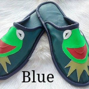 Kermit the Frog Leather Slippers - Etsy