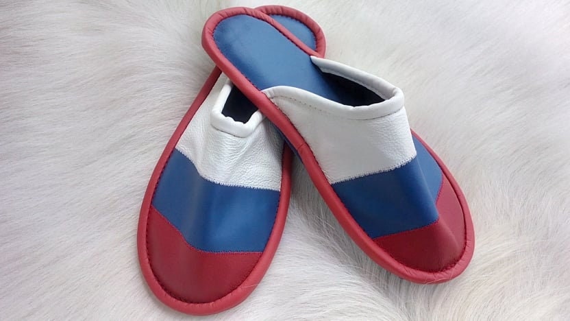 The Russian Flag-rusian Leather Slippers-russian Flag-flag of | Etsy