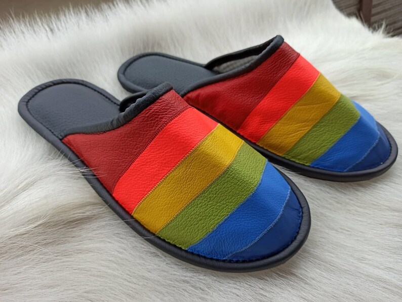 Rainbow Slippers-lgbt Slippers-gay Rainbow Pride Flag - Etsy