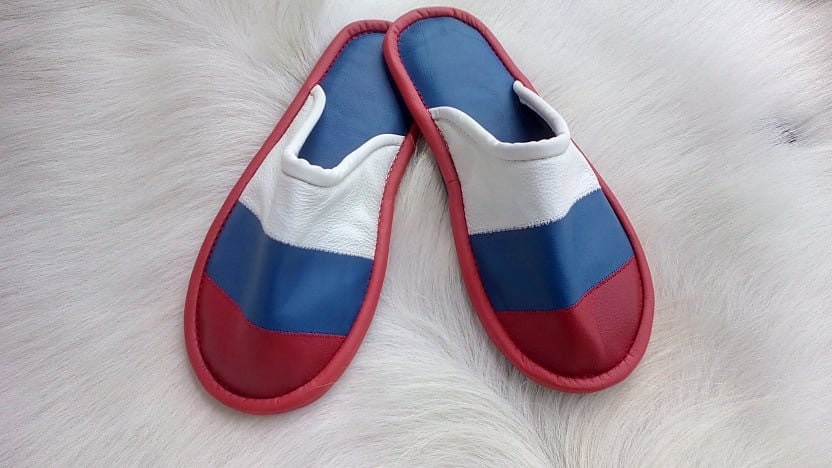 The Russian Flag-rusian Leather Slippers-russian Flag-flag of | Etsy