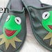 Kermit the Frog Leather Slippers - Etsy
