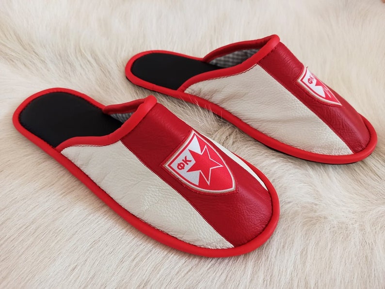 Serbian Leather Slippers Serbian Flag Serbia Srbija Gift for | Etsy