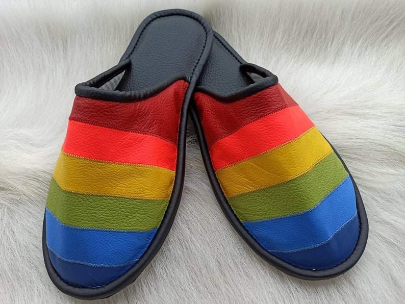 Rainbow Slippers-lgbt Slippers-gay Rainbow Pride Flag - Etsy