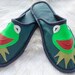 Kermit the Frog Leather Slippers - Etsy