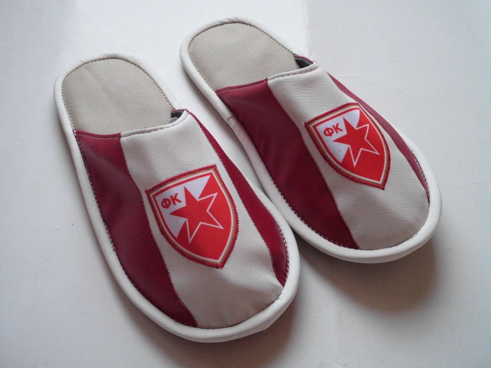 Serbian leather slippers serbian flag serbia srbija gift for | Etsy