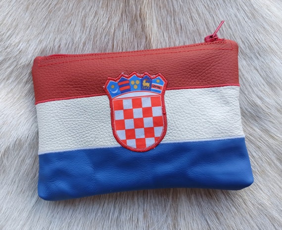 Croatian Leather Purse Croatian Flag Croatia Hrvatska Zastava - Etsy