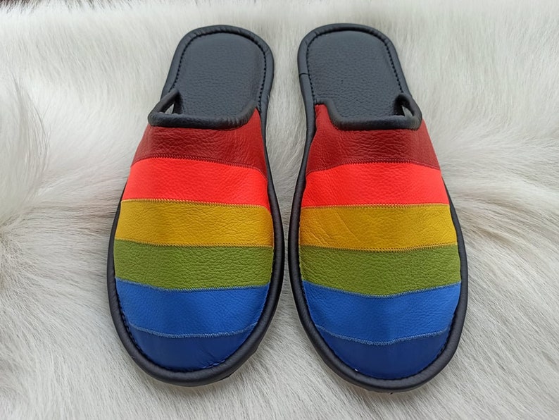 Rainbow Slippers-lgbt Slippers-gay Rainbow Pride Flag - Etsy