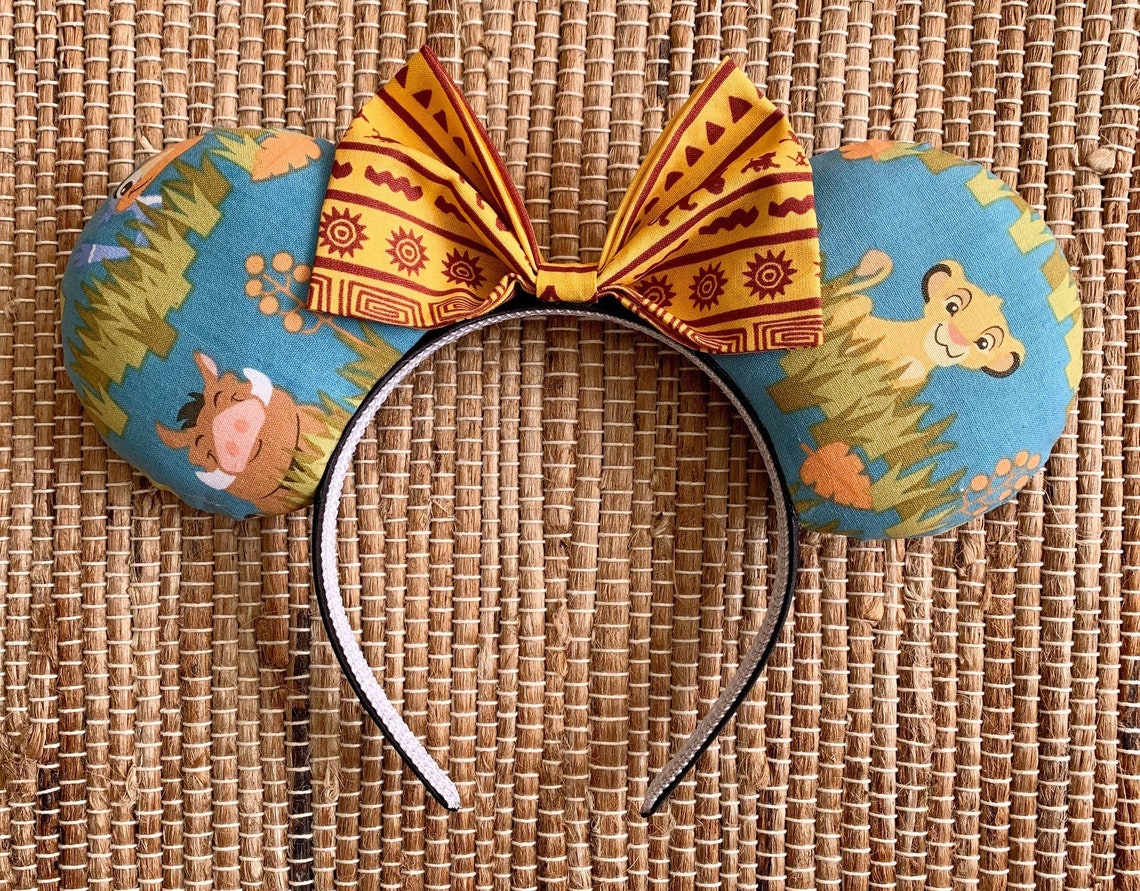Lion King Simba Mickey Minnie Mouse Ears Timon Pumbaa Zazu - Etsy