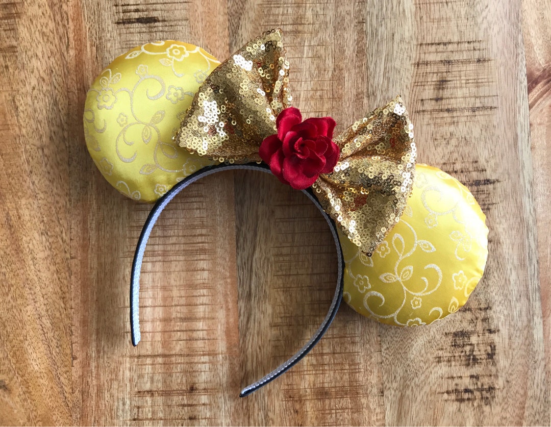 Belle Beauty and the Beast Mickey Minnie Mouse Ears Princess Head Band ...