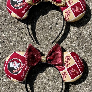 Florida State University Seminoles FSU Mickey Minnie Mouse Ears Noles ...