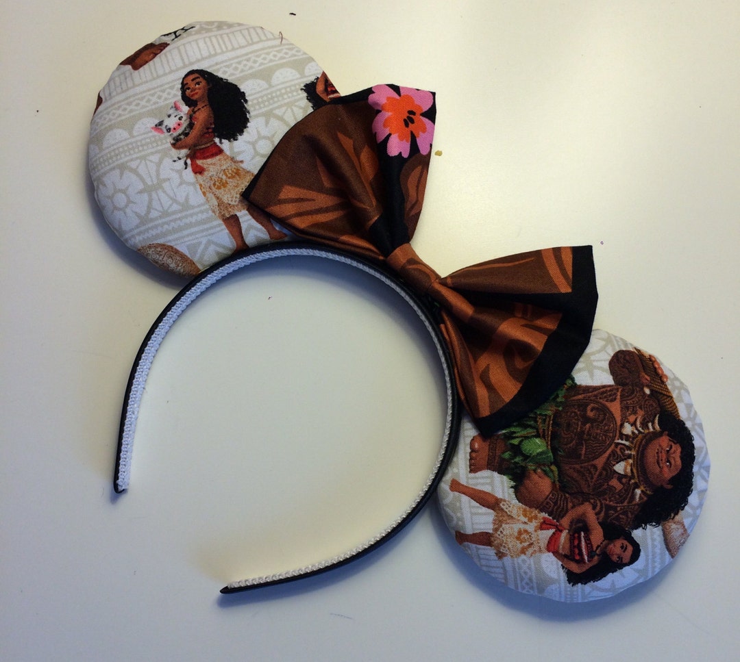 Moana Aulani Polynesian Mickey Minnie Mouse Ears Pua Pig Maui Head Band ...