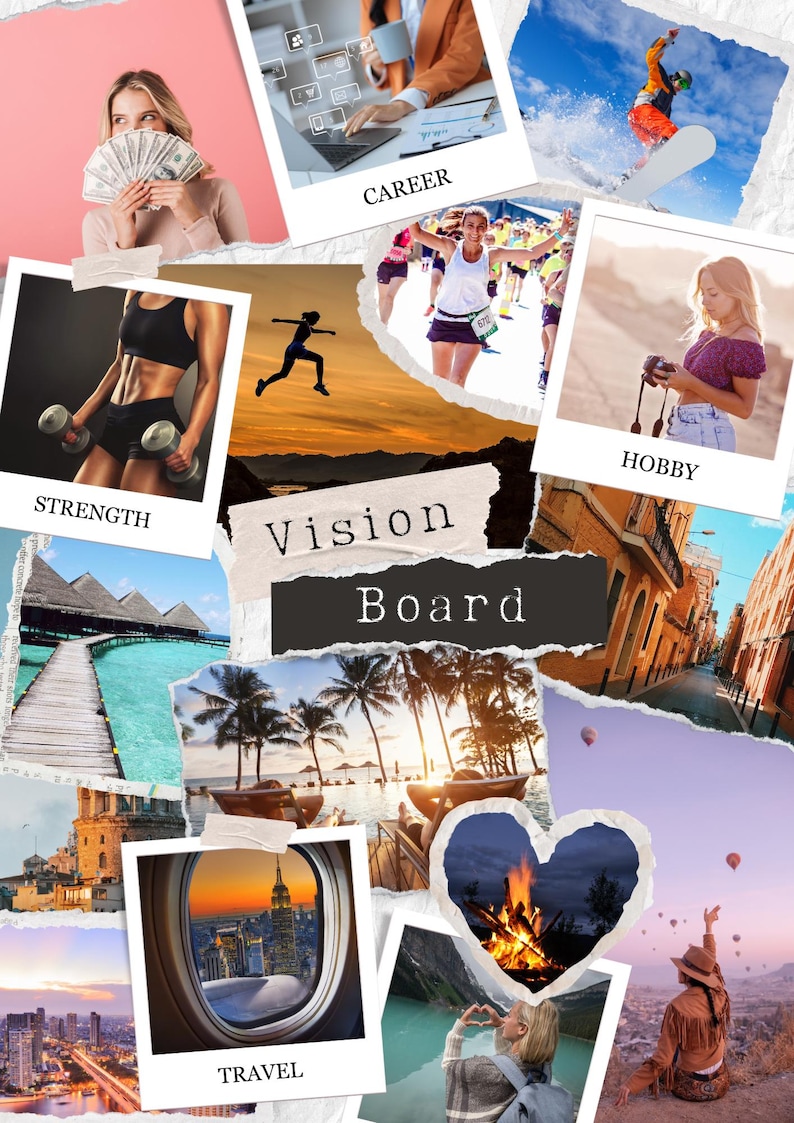 20pg Customizable Vision Board, Manifestation Journal, Goal Setter ...