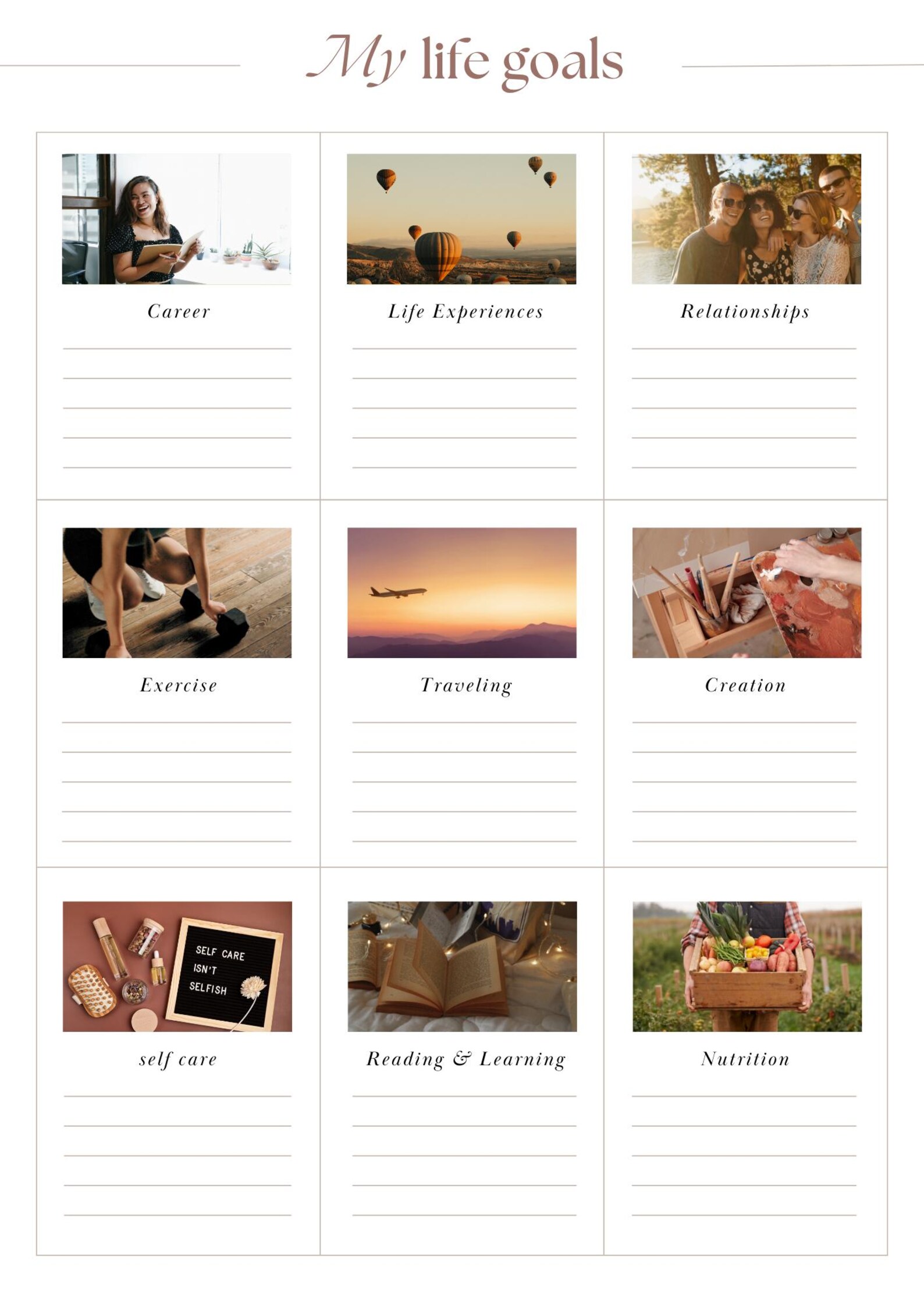 20pg Customizable Vision Board, Manifestation Journal, Goal Setter ...