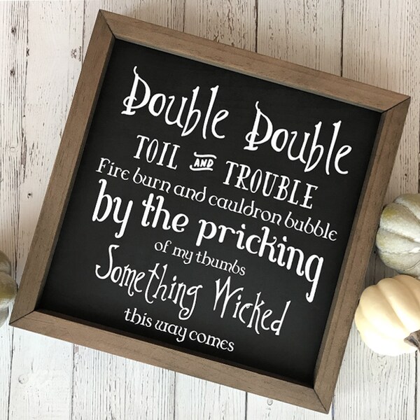 Double Double Toil and Trouble - Etsy
