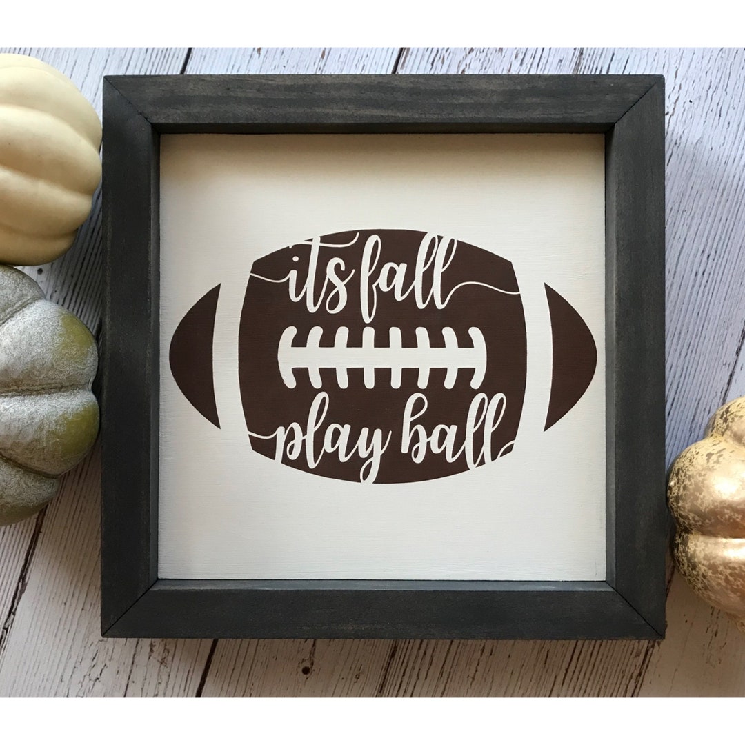 Fall Football Sign Fall Decor Farmhouse Sign Rustic Home - Etsy