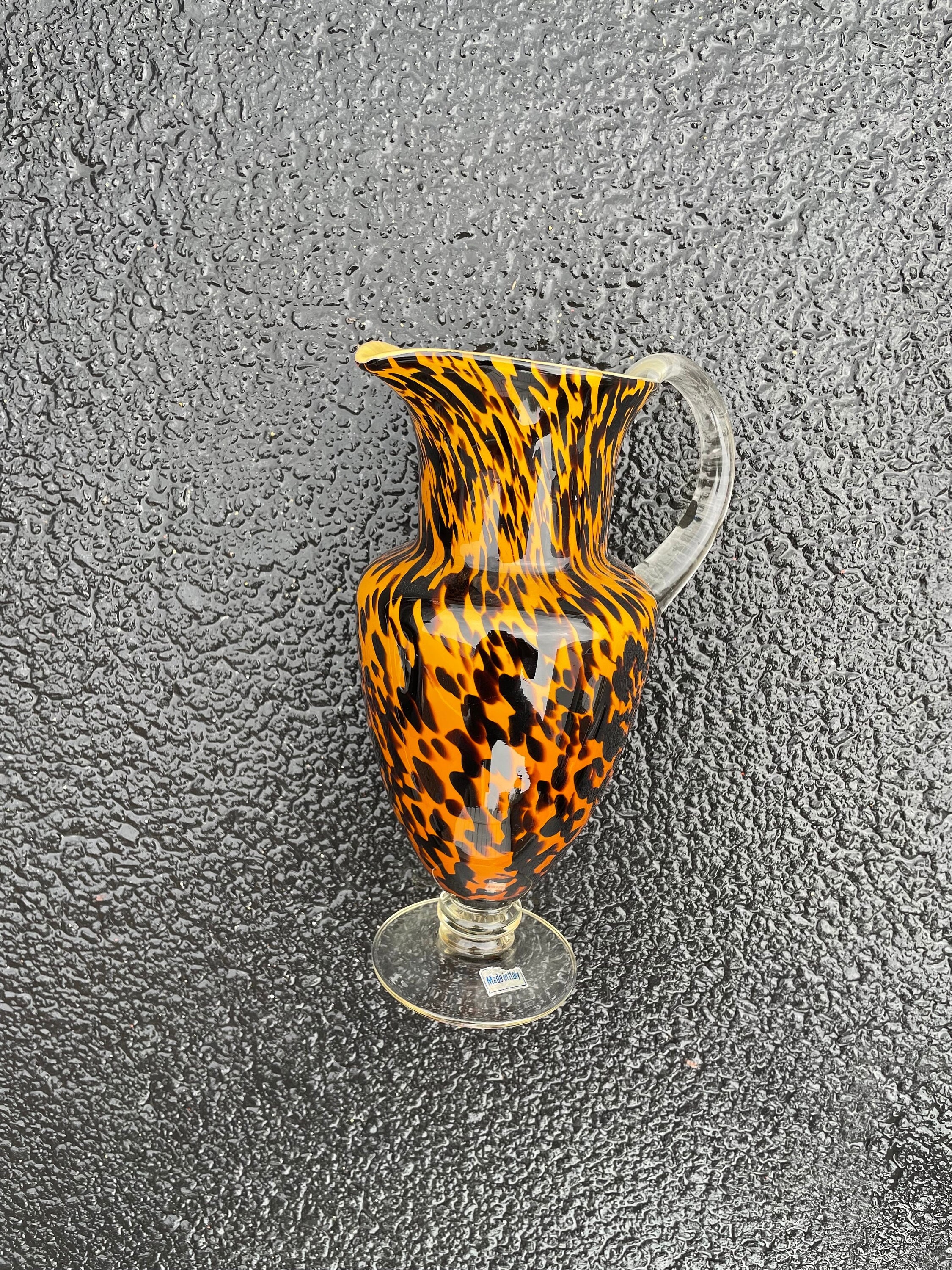 Merano Glass Water Pitcher With Intricate Color Work - Etsy