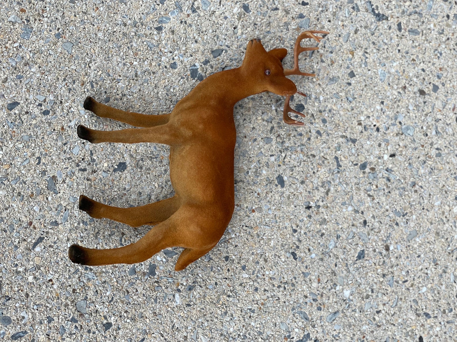 Rare Vintage 1940s Flocked Deer Figure, Buck, Stag With Antlers - Etsy