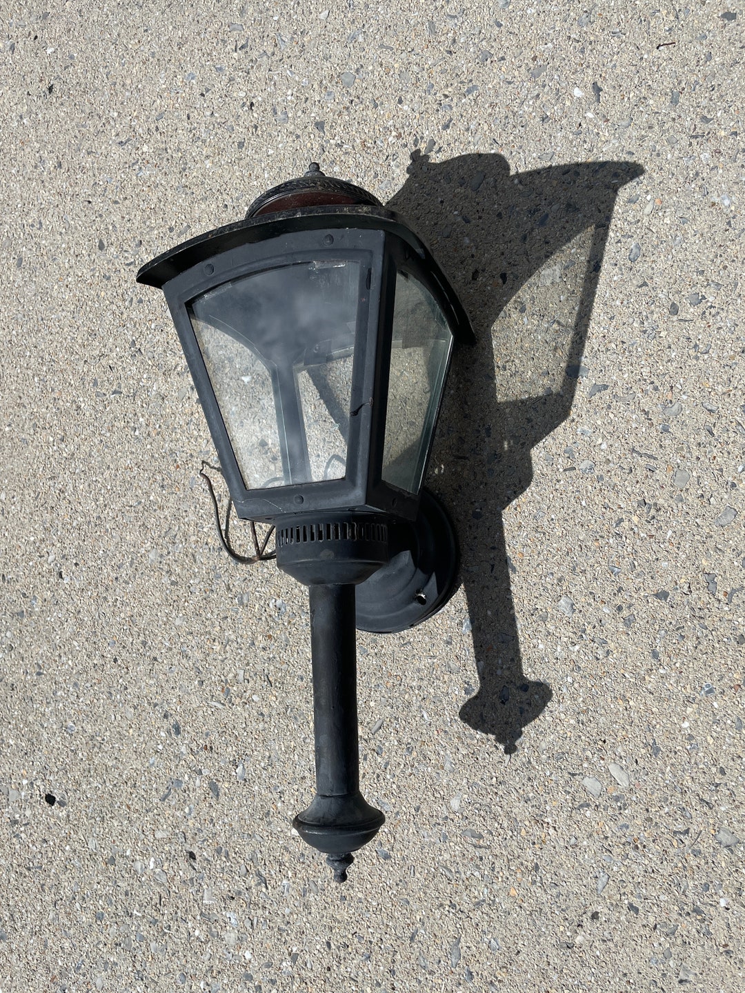 Outdoor Entrance Light, 1980 Weathered, Cast Iron, Outdoor Quality ...