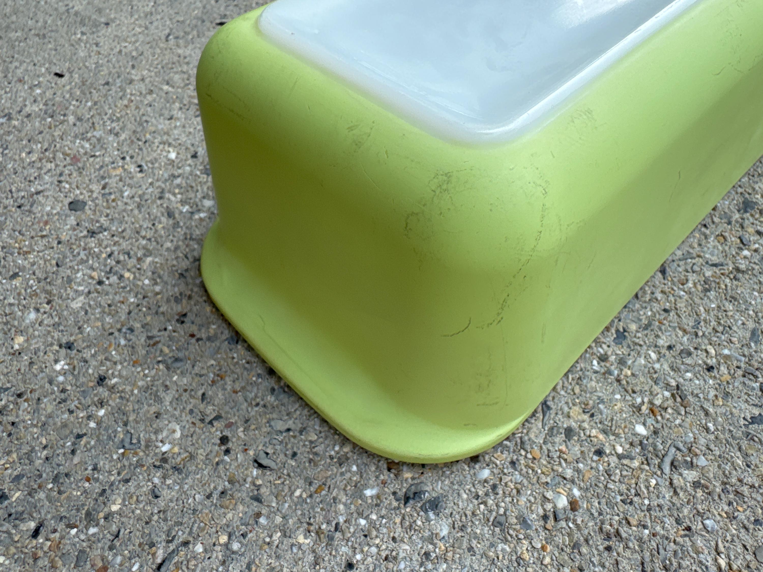 Vintage Lime Green Pyrex Bread Pan With Side Handles, Collectible Pyrex ...