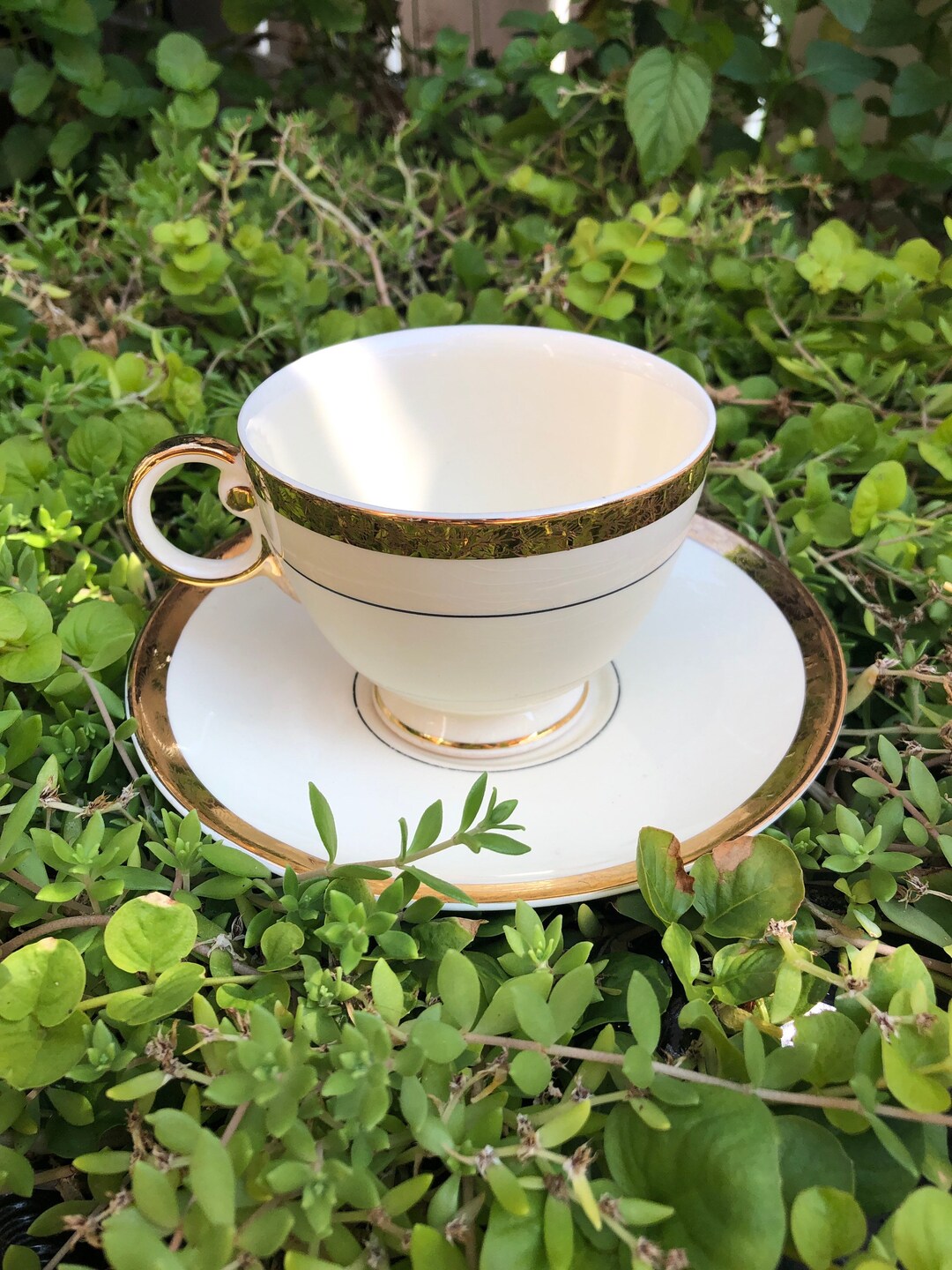 22k Gold Fine China Tea Cup and Saucer, Vintage Golden Jubilee Tea Cup ...