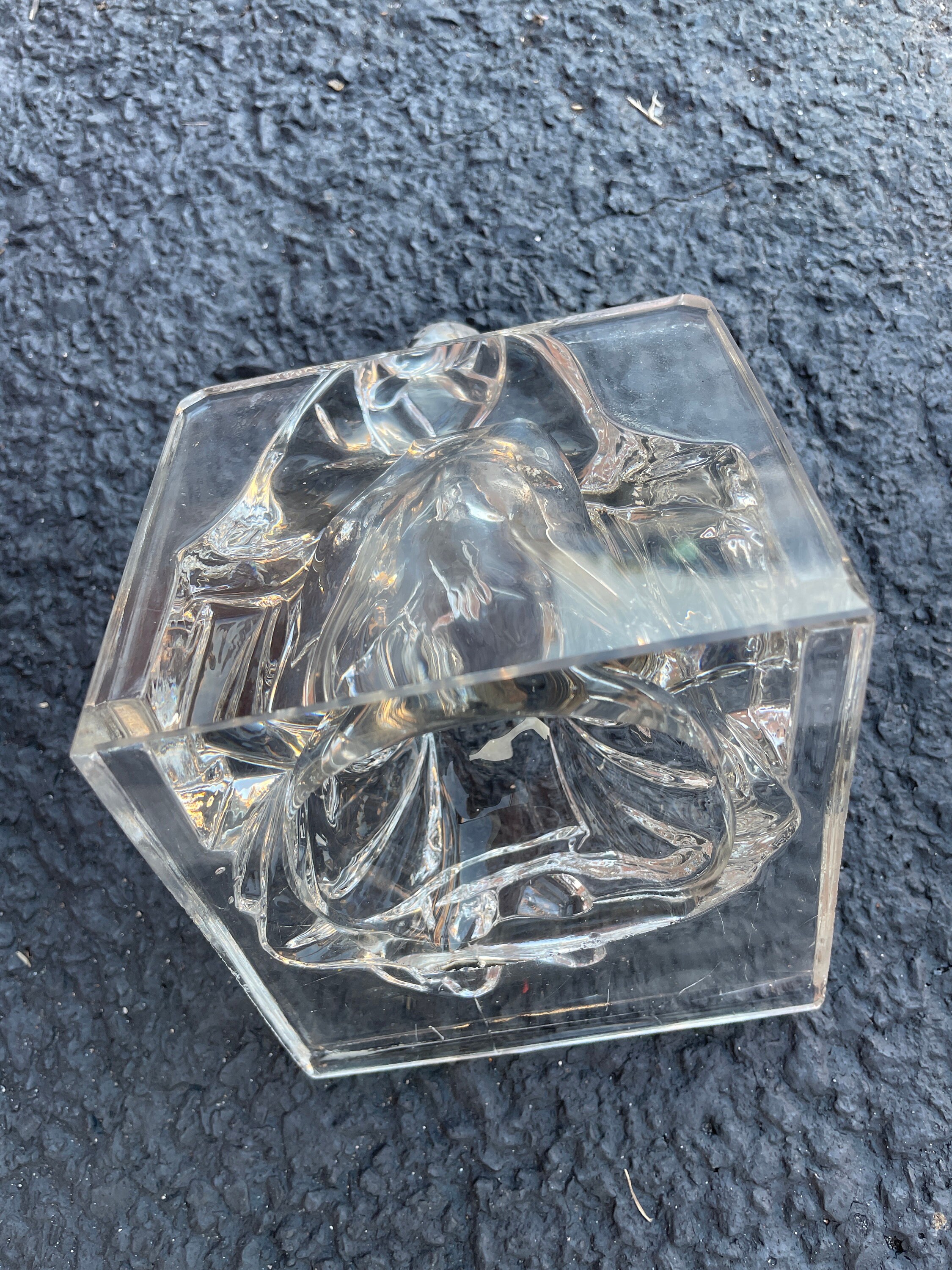 Sculpture of Old Woman, Glass Figurine, Collectible Figure in Crystal ...