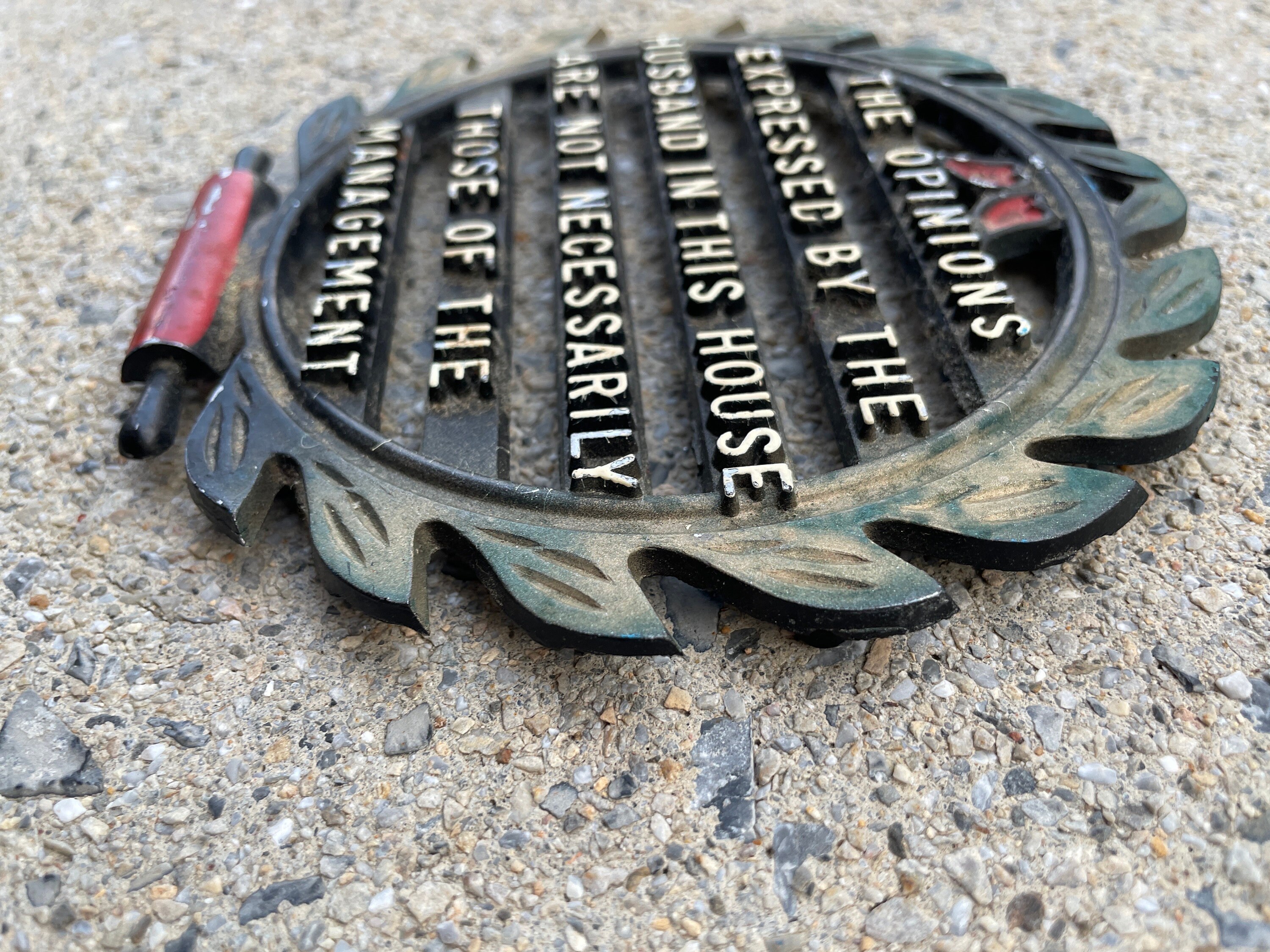 Cast Iron Trivet, Whitty Quote, Metal Work, Kitchen Design With ...