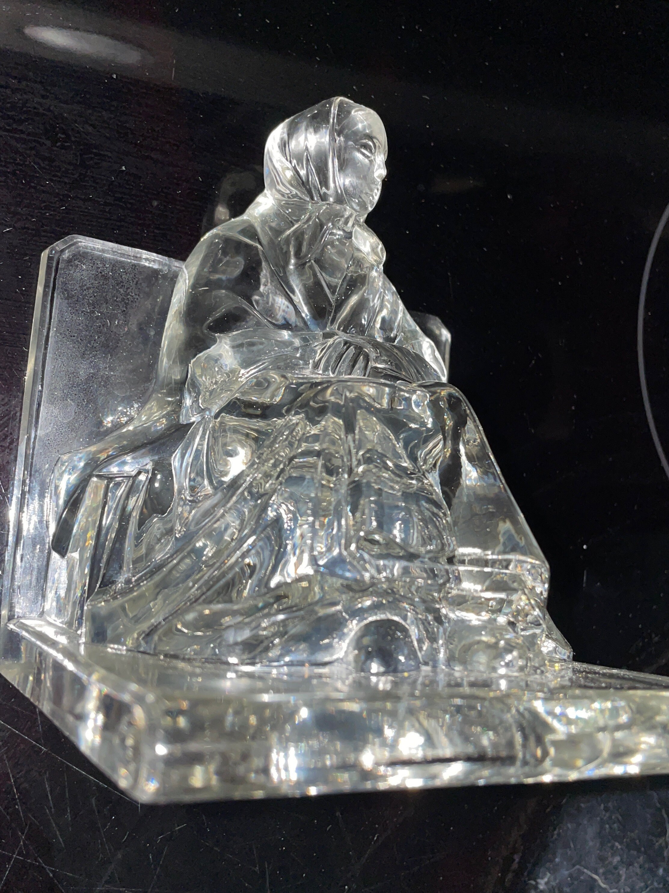 Sculpture of Old Woman Glass Figurine Collectible Figure in - Etsy