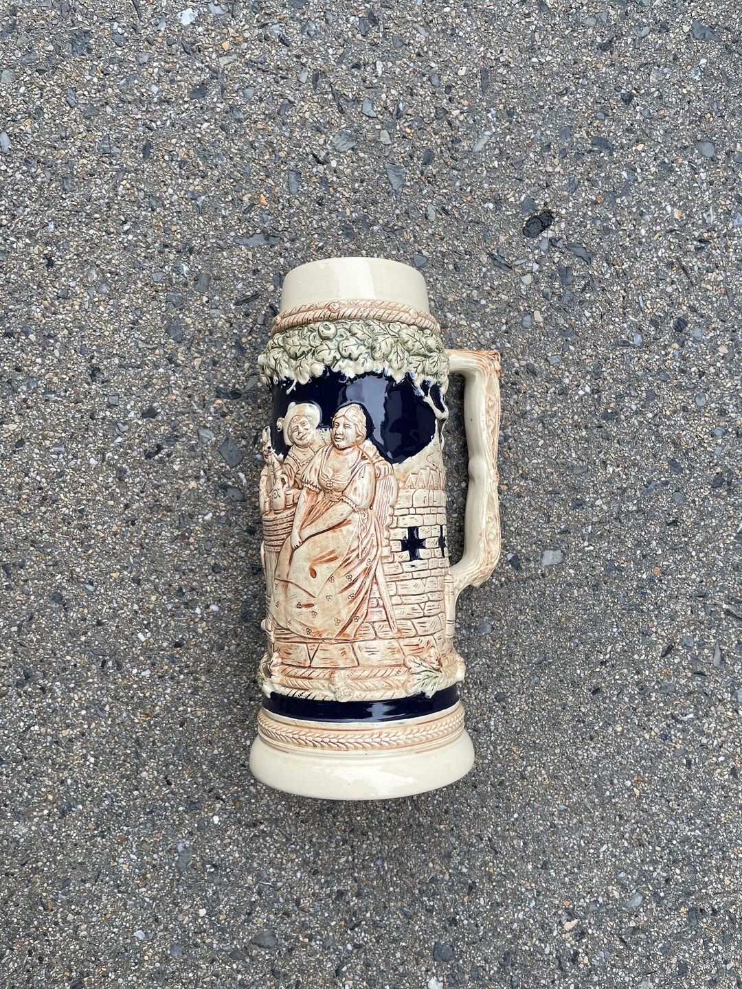 German Stein Hand Painted With Intricate Craft Work - Etsy