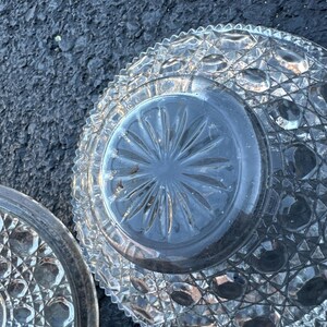 Vintage Bowl With Lid in Cane Pattern, Clear Glass, Pressed Glass, Art ...