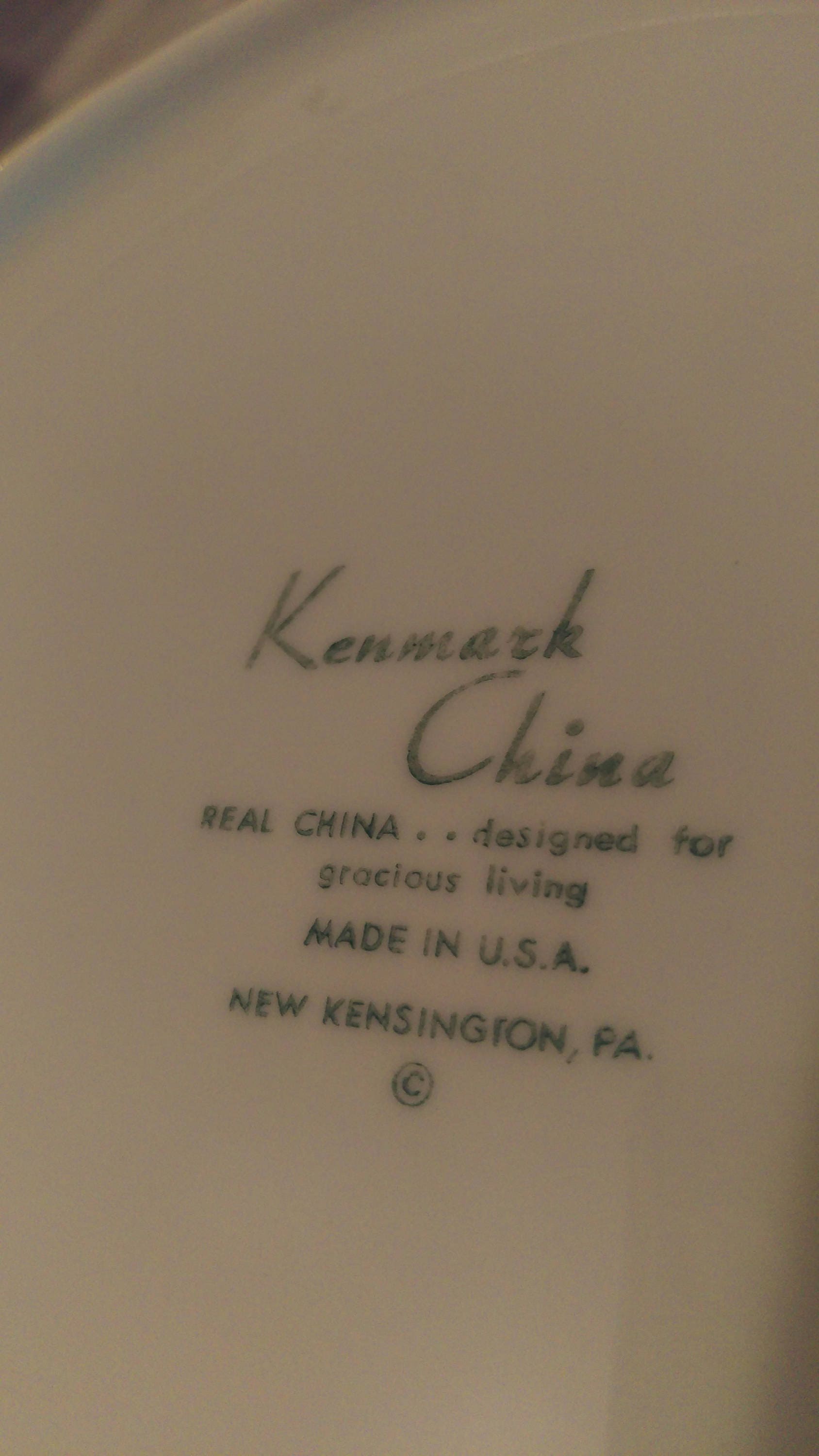 Mid-century Kenmark Vintage Table Setting White and Platinum | Etsy